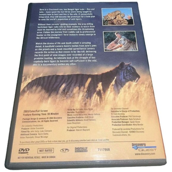 Discovery Channel Quest | Media | Living With Tigers Dvd Discovery ...